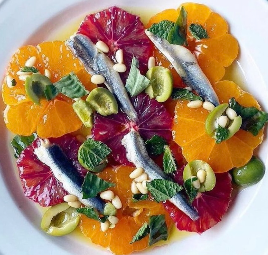 Blood Orange Boquerones – Olio Piro.